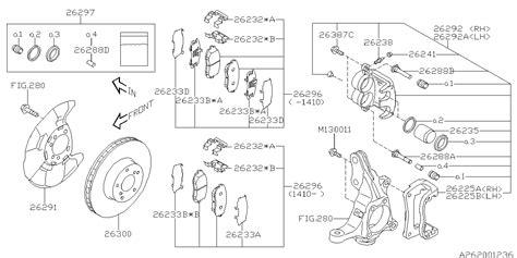 Subaru Crosstrek Disc Brake Caliper Disk Brake Kit Pad LESS