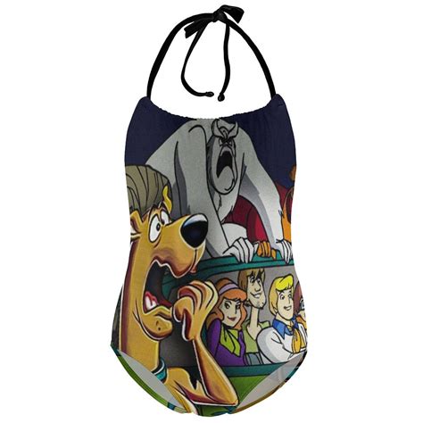 Scooby Doo Girls One Piece Swimsuits Quick Dry Bathing Suit Swimwear