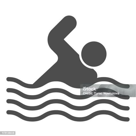 솔리드 아이콘을 수영합니다 흰색에 격리 된 수영 벡터 그림입니다 웹 및 응용 프로그램을 위해 설계된 수상 스포츠 문말 스타일의 디자인 Eps 10 수영 동작 활동에 대한