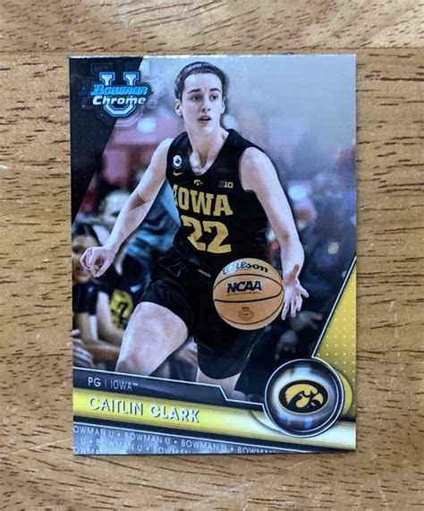 Caitlin Clark Rookie 2023 24 Bowman University U Chrome 34 Iowa