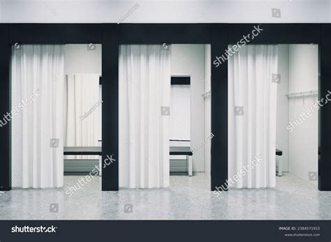 Contemporary Fitting Room Interior Mall Dressing Stock Illustration