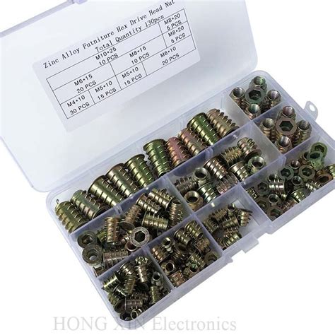 130 Pieces 7 Size M4m5m6m8m10 Metric Threaded Grandado
