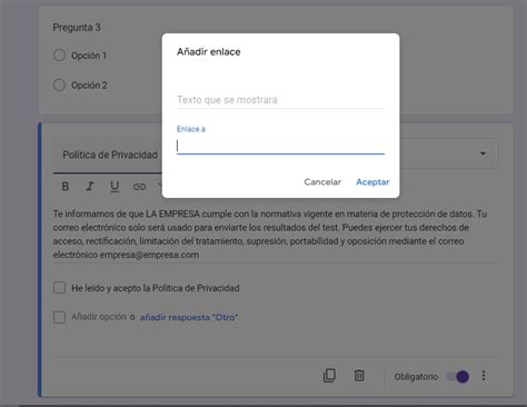Google Forms Y Rgpd A Adir La Pol Tica De Privacidad Grupo Atico