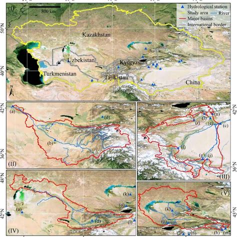Overviews Of Central Asia Ca And 15 Hydrological Station Download Scientific Diagram