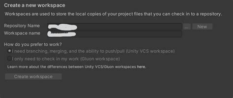 Create New Workspace Greyed Out Unity Services Unity Discussions