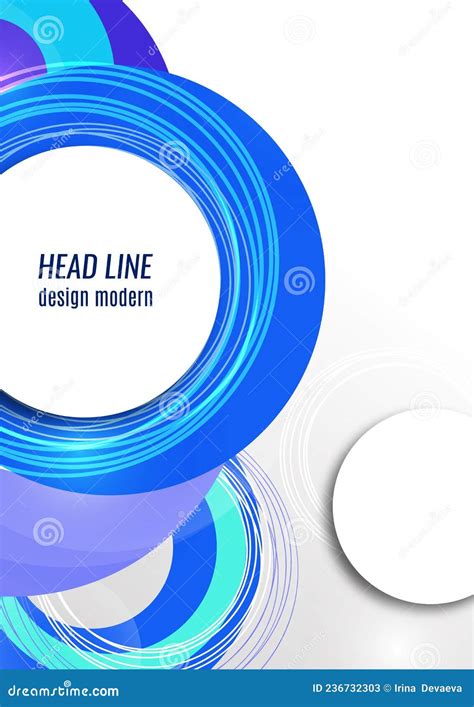Dynamic Trendy Geometric Abstract Background Circles Lines Round