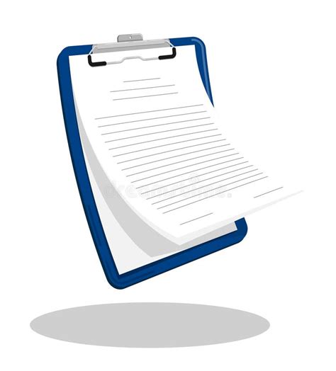 Stationery Tablet With Clip And Stack Of Papers To Sign Tablet For