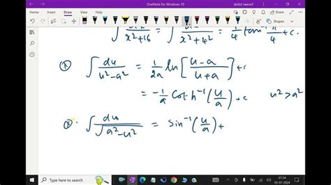Mathematical Formulae And Their Explanation Standard Indefinite Integrals Involving Ax B 31