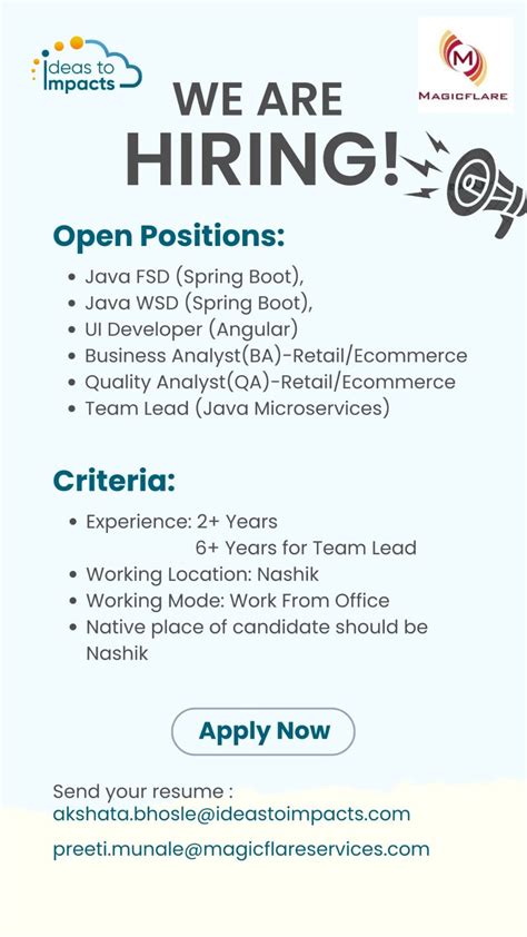 Preeti Munale On Linkedin Hiringalerts Immediatejoiners