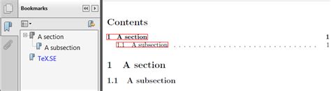 Hyperref How To Have An In PDF Bookmark TeX LaTeX Stack Exchange
