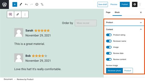 How To Use The Reviews By Product Woocommerce Block