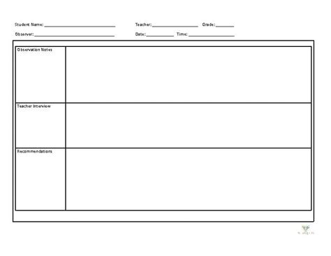 Classroom Observation Log By Behaviorally Balanced Tpt