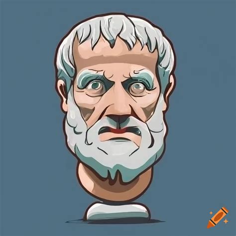 Portrait Of Aristotle Simple Cartoon