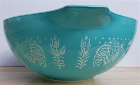 Vintage Pyrex Turquoise Butterprint Cinderella 444 4 Quart Aunt