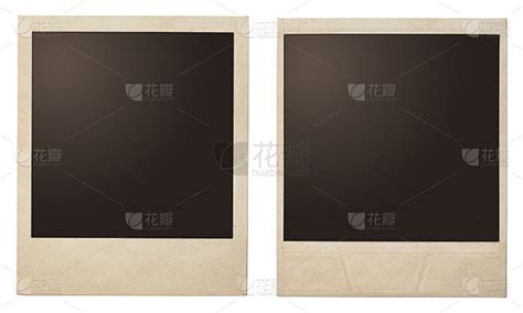 复古即时照片宝丽来框架孤立