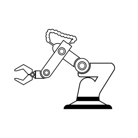 Logo De Robot Industriel Vecteur Premium