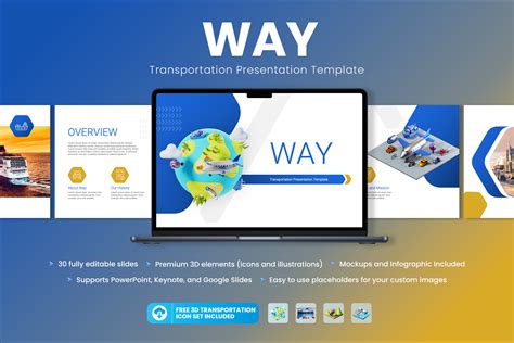 Transportation PowerPoint Presentation Template Graphue