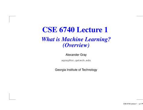 lecture notes for machine learning computational data analysis cse