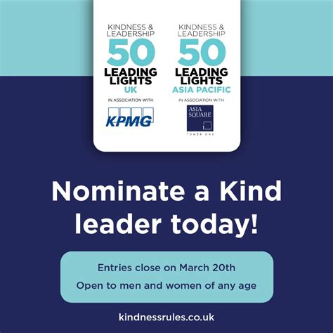 Kindnessrules On Linkedin Our Kindness And Leadership 50 Leading Lights