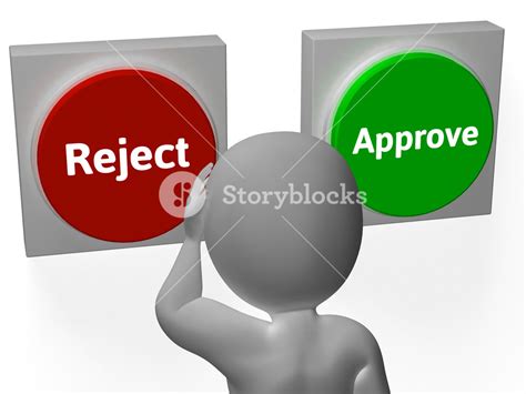 Reject Approve Buttons Show Refusal Or Accepted Royalty Free Stock Image Storyblocks