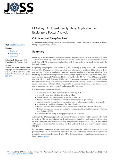 Pdf Efashiny An User Friendly Shiny Application For Exploratory