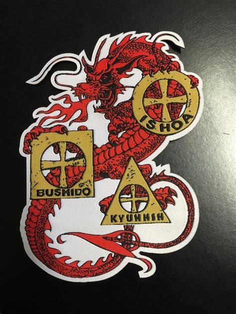 Red Dragon Badge Shaped Bob Jones Martial Arts