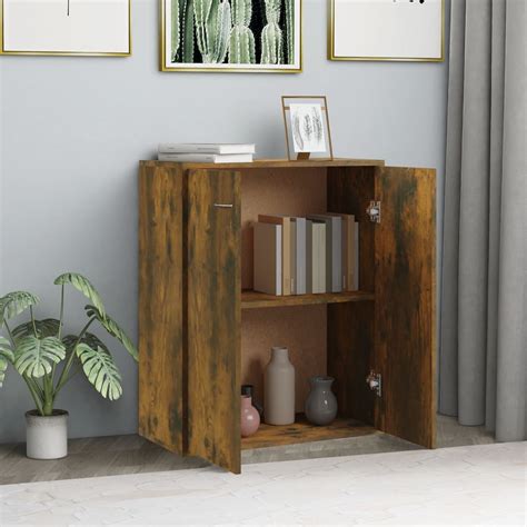 Vidaxl Sideboard Räuchereiche 60x30x75 Cm Holzwerkstoff Vidaxlde