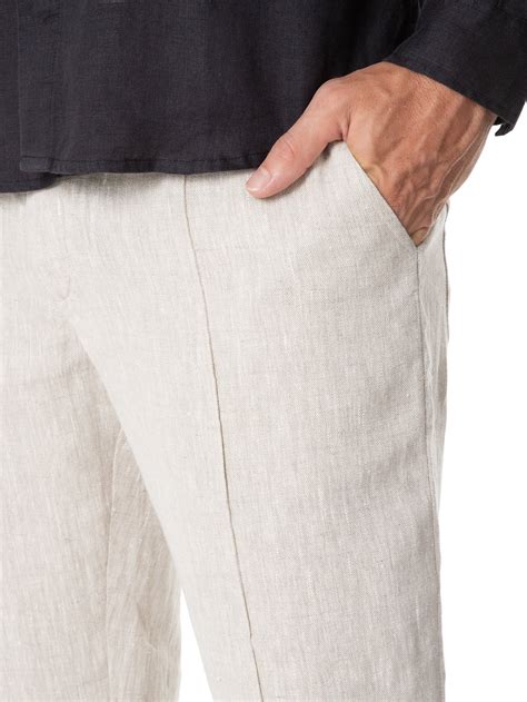 Calça Masculina Linho Vinco Bege Shop2gether