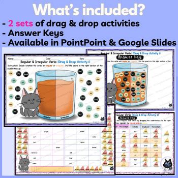 Regular Irregular Verbs Drag Drop Powerpoint Google Slides