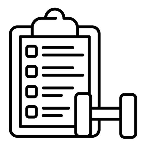 Premium Vector Exercise Schedule Line Illustration