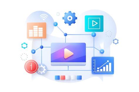 3d Ai Video Analytics Marketing Concept Icons For Optimizing Videos With Ai Ideal For Vector