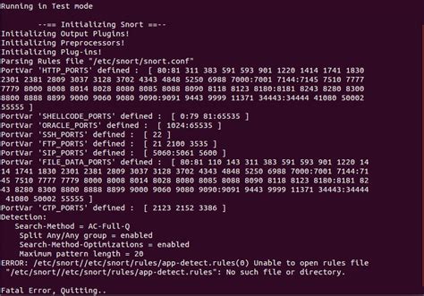Configuration de snort sur ubuntu Résolu