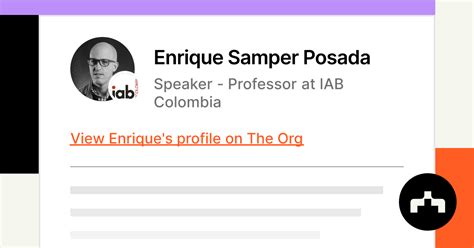 Enrique Samper Posada Speaker Professor At Iab Colombia The Org