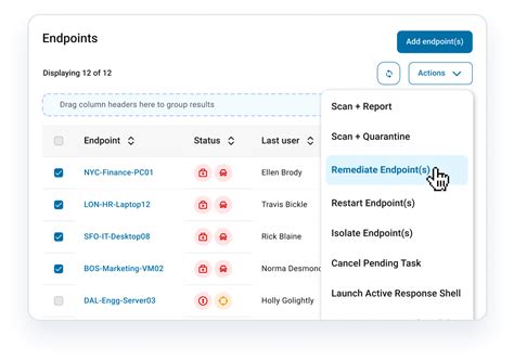 single tenant endpoint security management