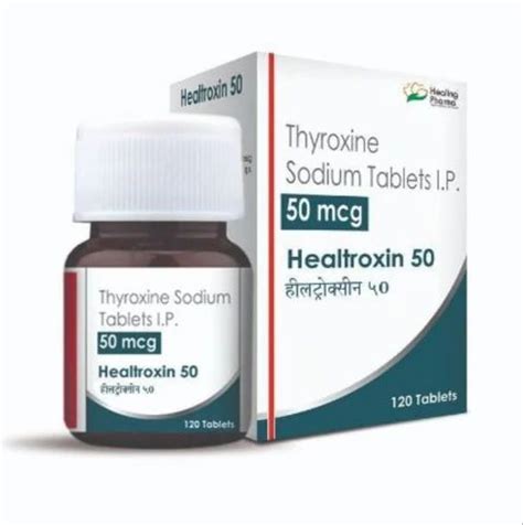 Healtroxine Tablet 50mcg At ₹ 100bottle Thyroxine Sodium Tablets In