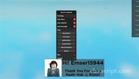 Muscle Legends Auto Rebirth Auto Strength Safe Place Scripts Rbxscript