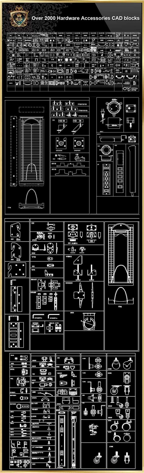 【over 1200 Hardware Accessories Cad Blocks】 High Quality Dwg Files
