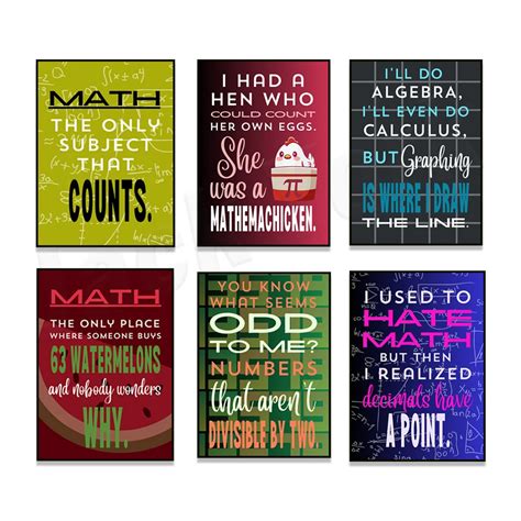 Middle School Math Classroom Posters Budget Friendly Classroom