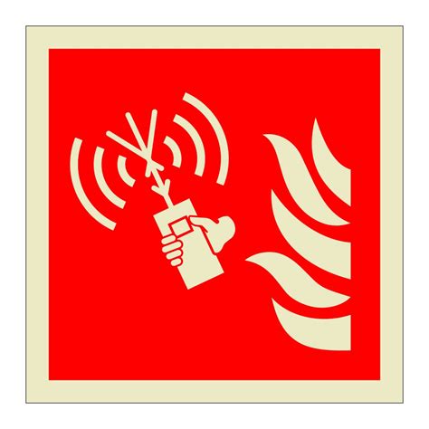 Fire Emergency Radio Symbol Marine Sign British Safety Signs