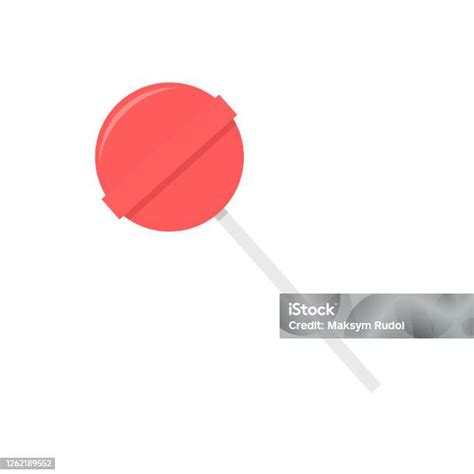Permen Datar Ikon Permen Ilustrasi Vektor Terisolasi Di Latar Belakang