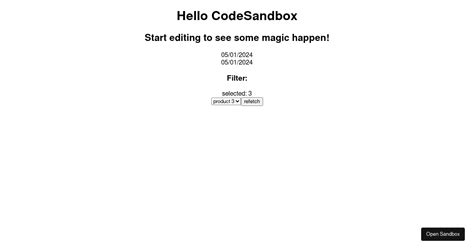 Cube Example Codesandbox