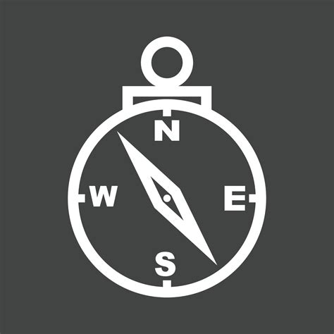 Compass Line Inverted Icon 15294880 Vector Art At Vecteezy