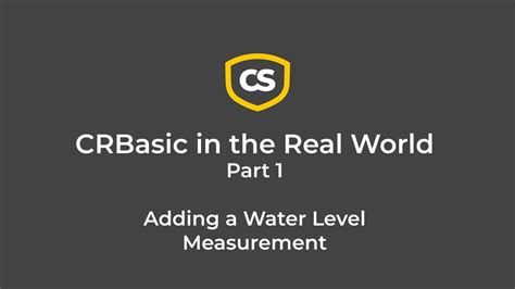 Crbasic In The Real World Part 1 Adding A Water Level Measurement