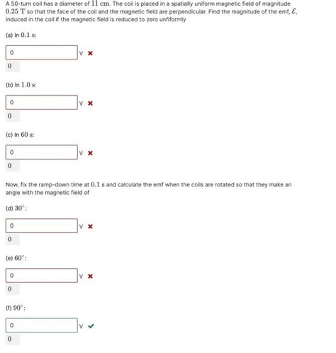 Solved A Turn Coil Has A Diameter Of Cm The Coil Is Chegg