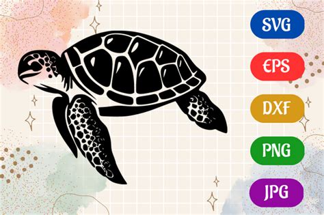Sea Turtle Quality Dxf Icon Cricut Graphic By Creative Oasis