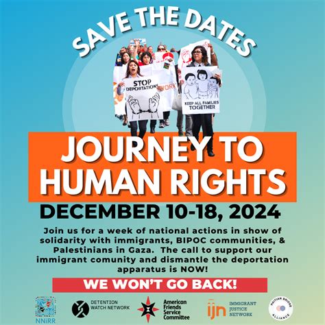 ‘journey To Human Rights An Immigration Justice Week Of Action Set