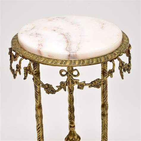 Antique French Gilt Brass Marble Top Side Table Marylebone Antiques