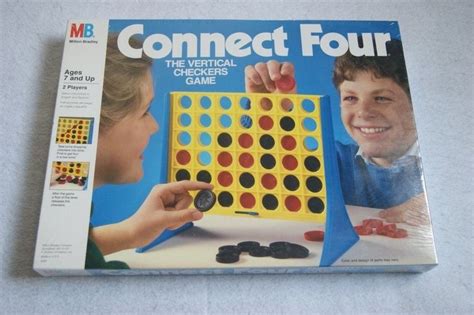 Vintage Connect Four Board Game Milton Bradley 1990 Vertical Etsy