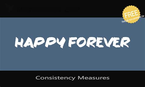 Consistency Measures Font By Jonathan S Harris