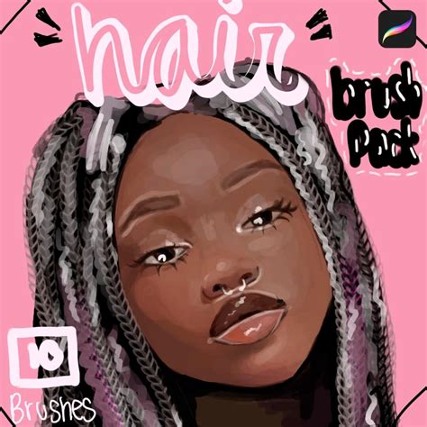 Chloes Free Hair Brush Set For Procreate Librium